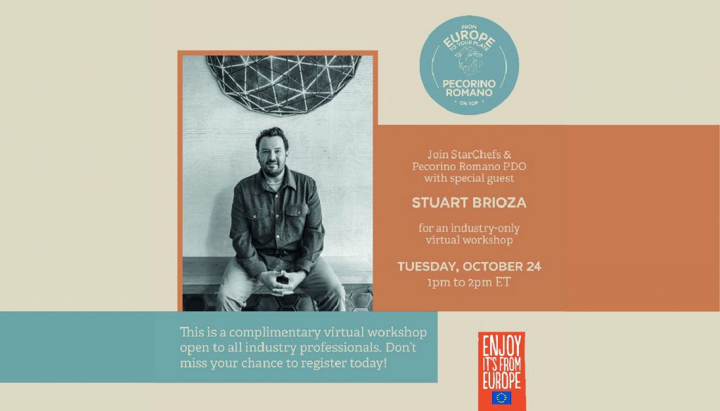 Virtual Workshop with Chef Stuart Brioza – Pecorino Romano on Top